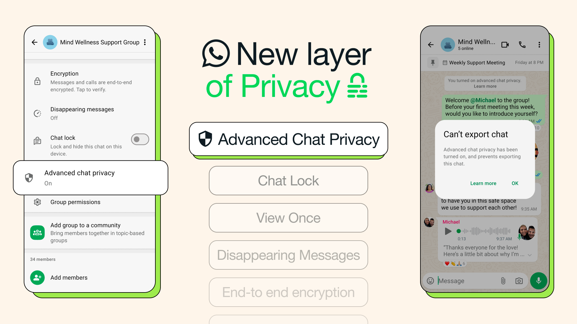WhatsApp presenta la “Privacidad avanzada de chat”: así puedes activarla
