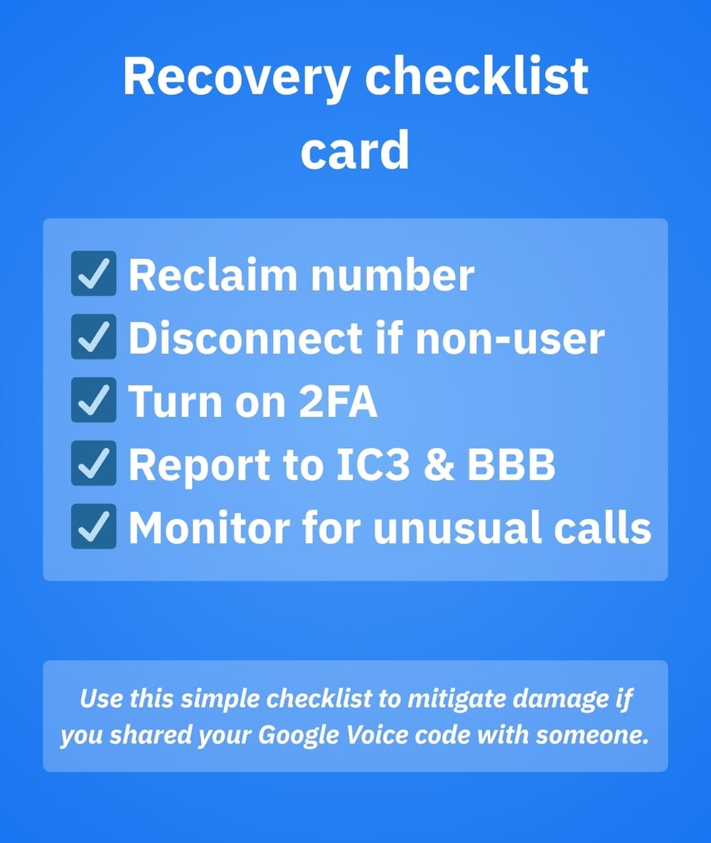 Google Voice Verification Code Scam