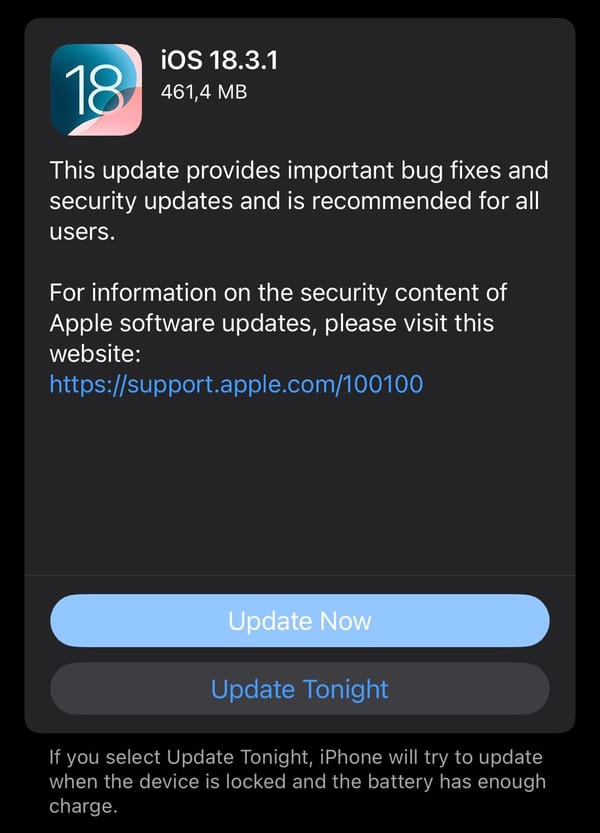 Apple Issues iOS 18.3.1 to Plug ‘Extremely Sophisticated’ Attack Vector