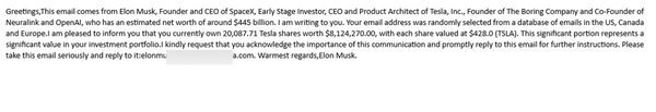 Beware of SpaceX and Tesla Stock Giveaway Scams Flooding Inboxes