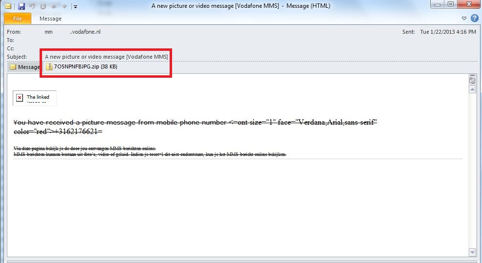 Vodafone Malware Campaign Goes Large Scale; the Dutch Are at Gunpoint