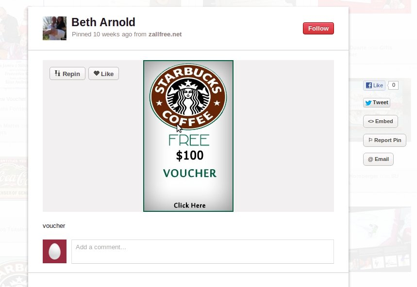 Welcome to Scamterest: How Spam and Online Misdeeds Spread on Pinterest
