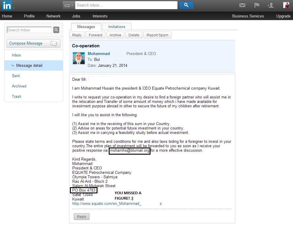 New Nigerian Scams on LinkedIn Target Marketing, HR, Business Employees