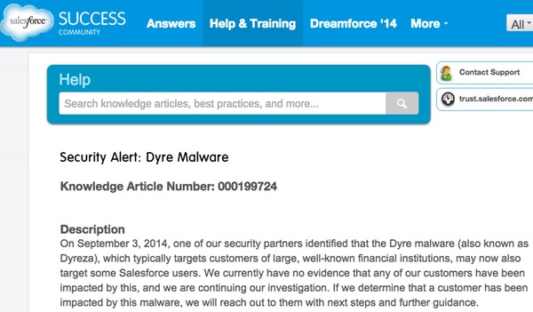 Dyre malware targets millions of Salesforce users, stealing passwords ...
