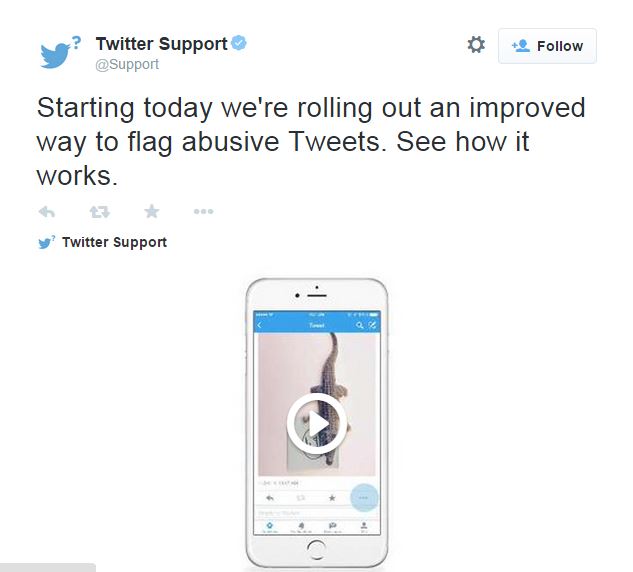 Twitter Makes Reporting Abusive Tweets Easier