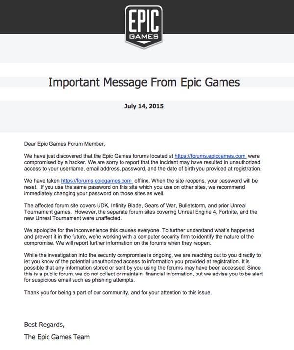 Epic Games forum hacked - change your online passwords, and beware of ...