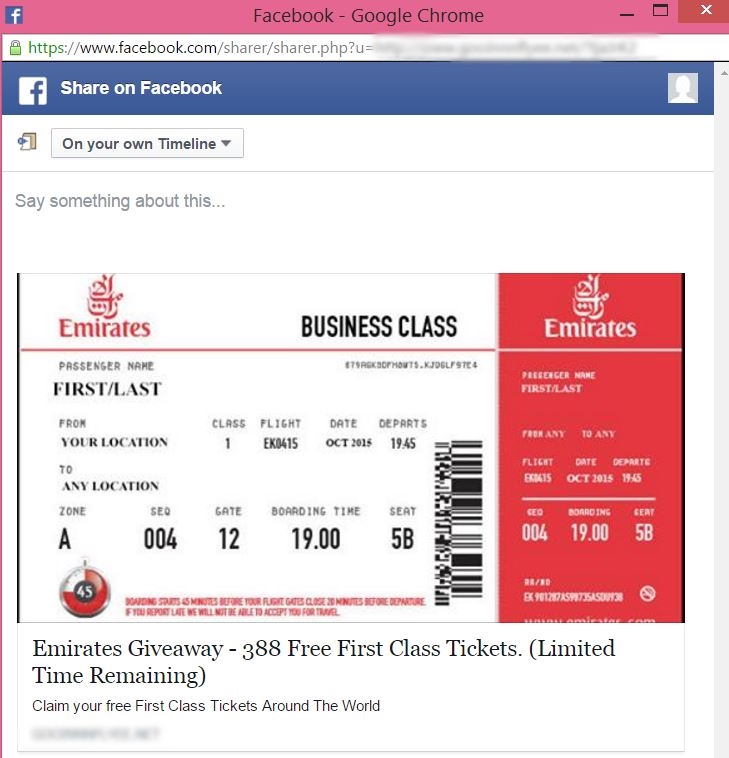 Beware of fake plane tickets hoax on Facebook