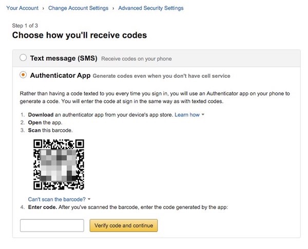 How to enable two-factor authentication on your Amazon account