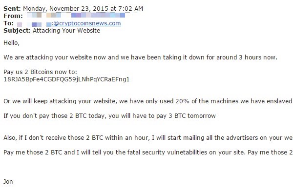 Identify who is behind DDoS blackmail plot, and earn yourself a Bitcoin ...