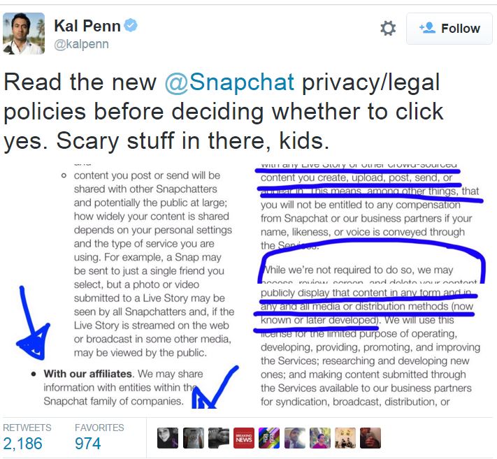 Snapchat can do anything with your content...or can it?
