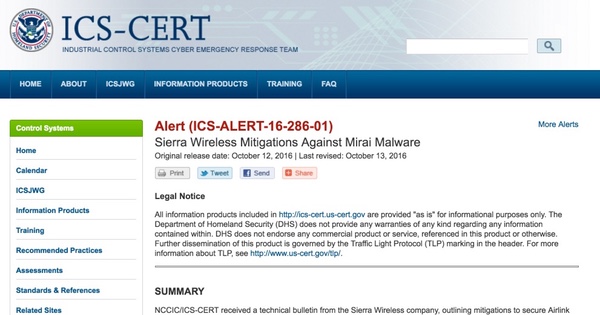 Many Sierra Wireless gateways compromised by Mirai botnet, warns US ... Many Sierra Wireless gateways compromised by Mirai botnet, warns US ...