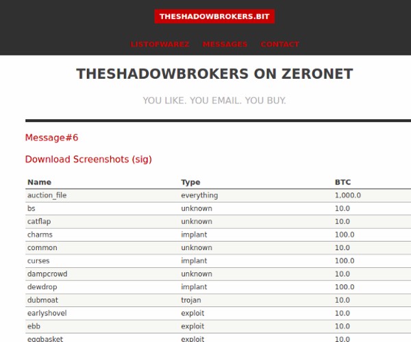 Shadow Brokers re-emerge, with NSA's secret exploits for sale