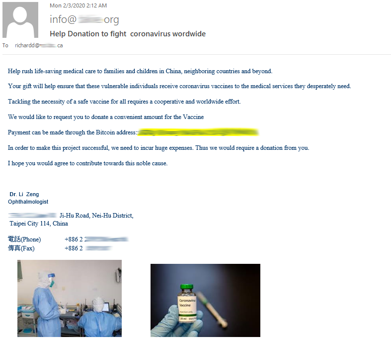 Coronavirus Phishing Scams Exploit Misinformation