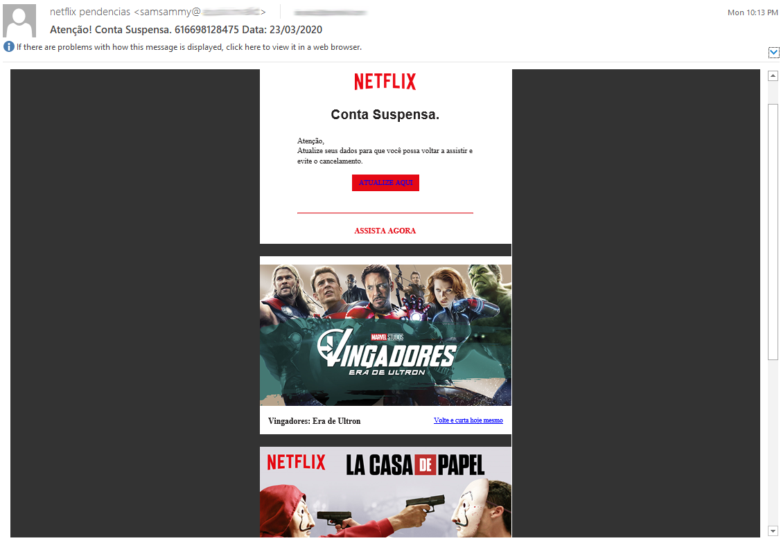Netflix Phishing Campaign Spikes in Brazil with Account Update ...